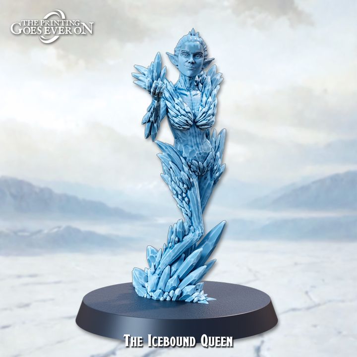 3D Printable The Icebound Queen - Presupported by The Printing Goes Ever On
